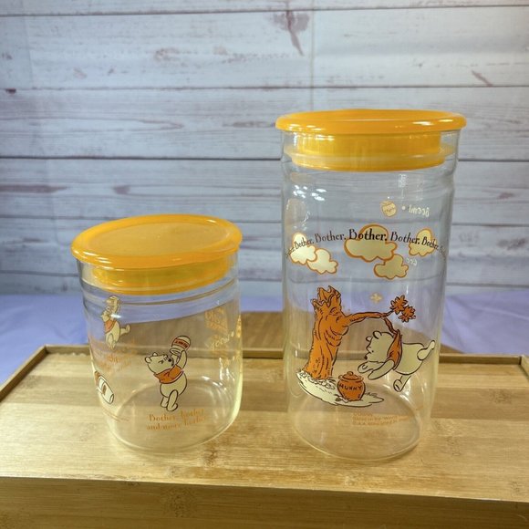 Pyrex | Kitchen | Set 2 Iwaki Pyrex Winnie The Pooh Glass Storage ...